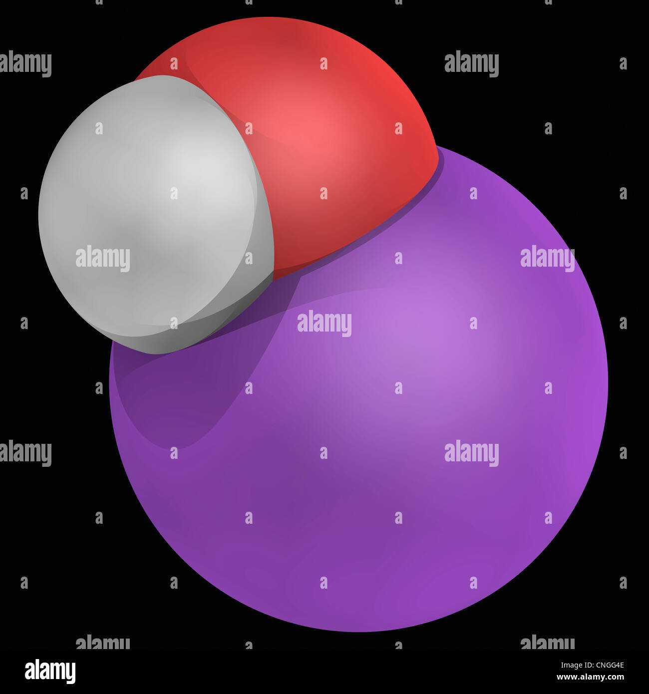 Sodium Hydroxide Chemical Structure High Resolution Stock Photography ...