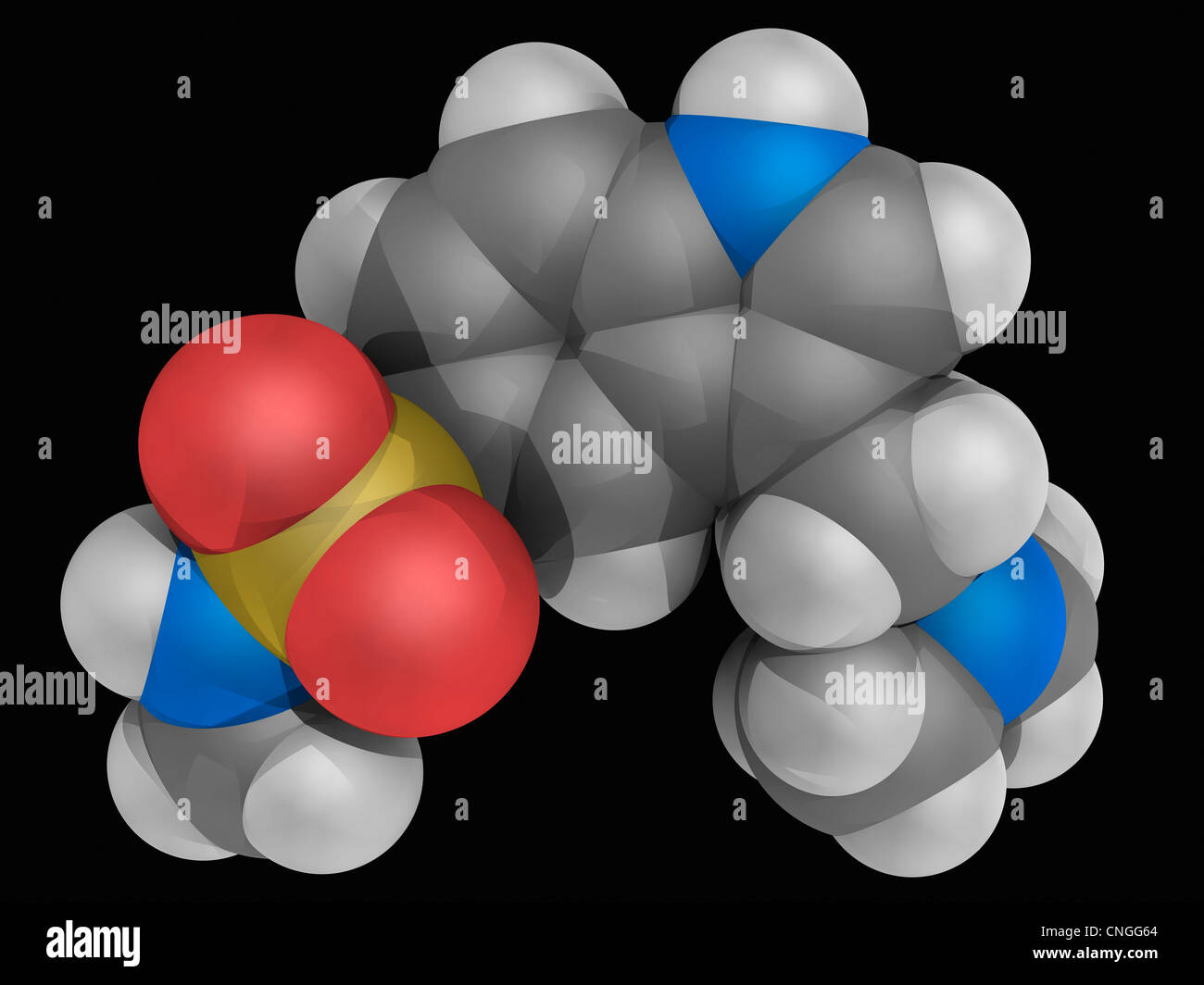 Sumatriptan drug molecule Stock Photo - Alamy