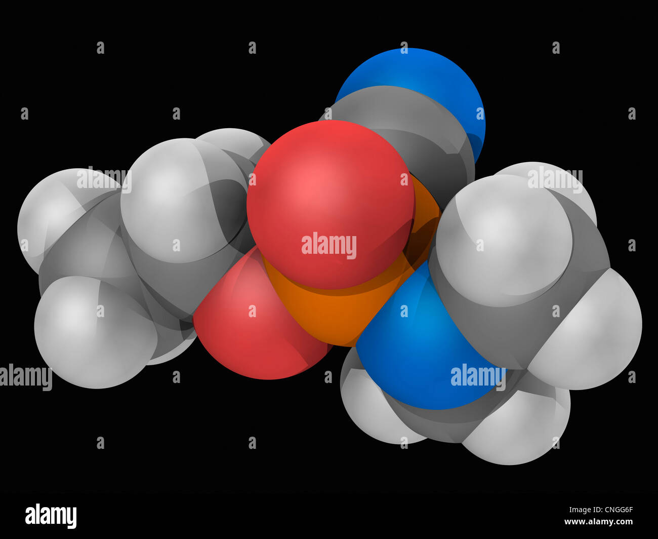 Tabun nerve agent molecule Stock Photo - Alamy