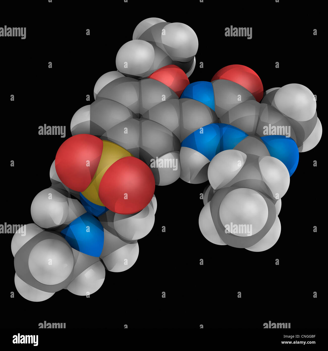 Vardenafil drug molecule Stock Photo - Alamy