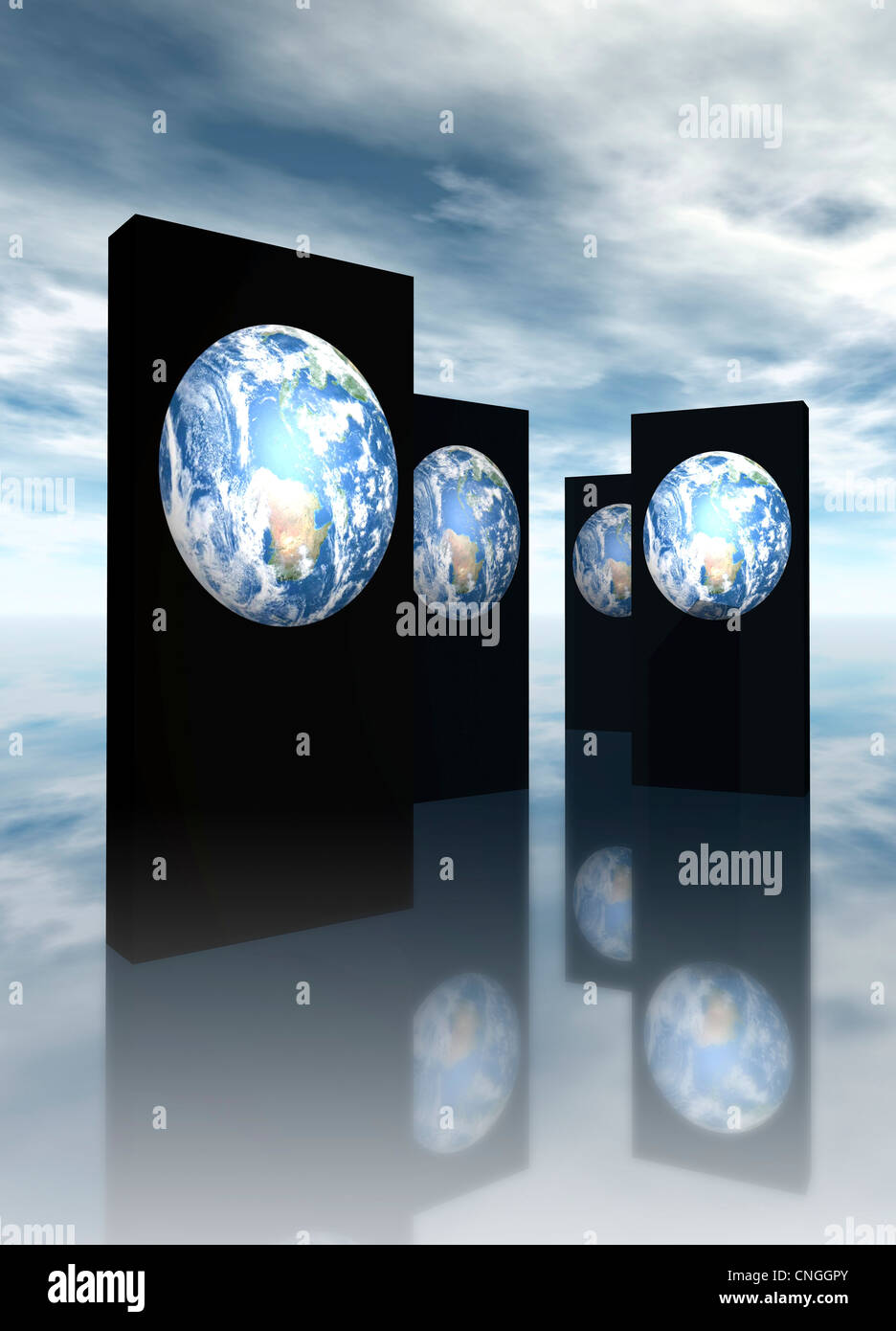 Parallel universes conceptual artwork Stock Photo - Alamy
