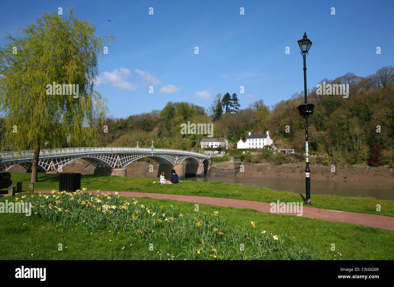 Beautiful cast iron bridge over the River Wye, built by John Rennie in ...