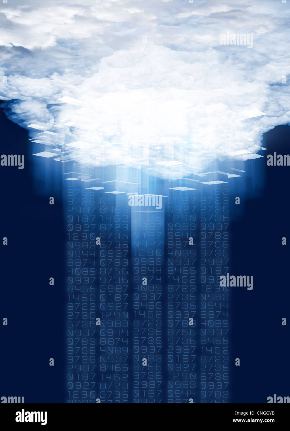 Cloud computing conceptual artwork Stock Photo - Alamy