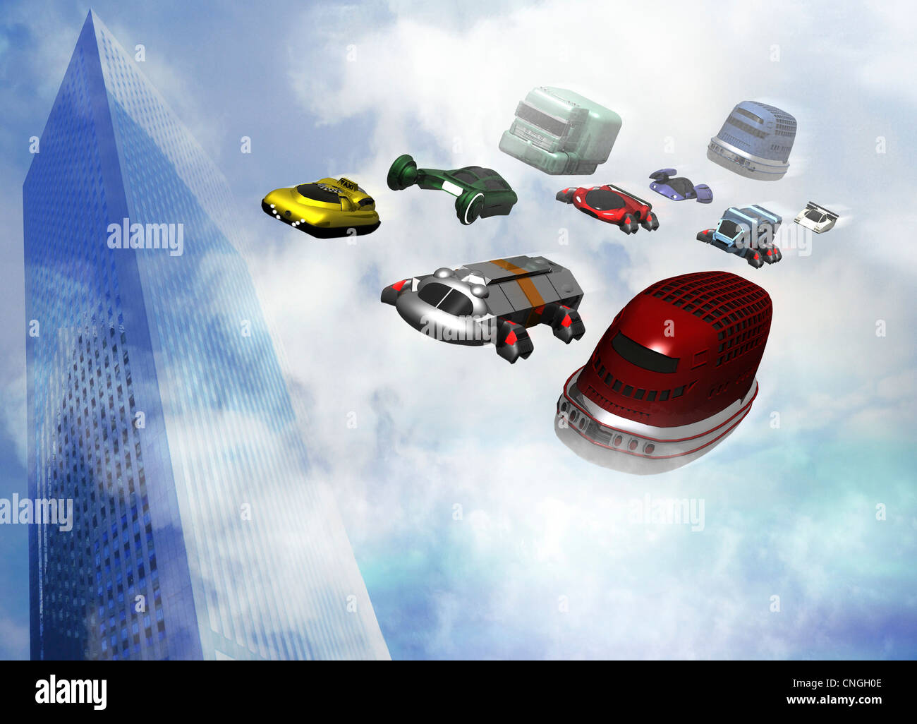 Futuristic transport artwork Stock Photo - Alamy
