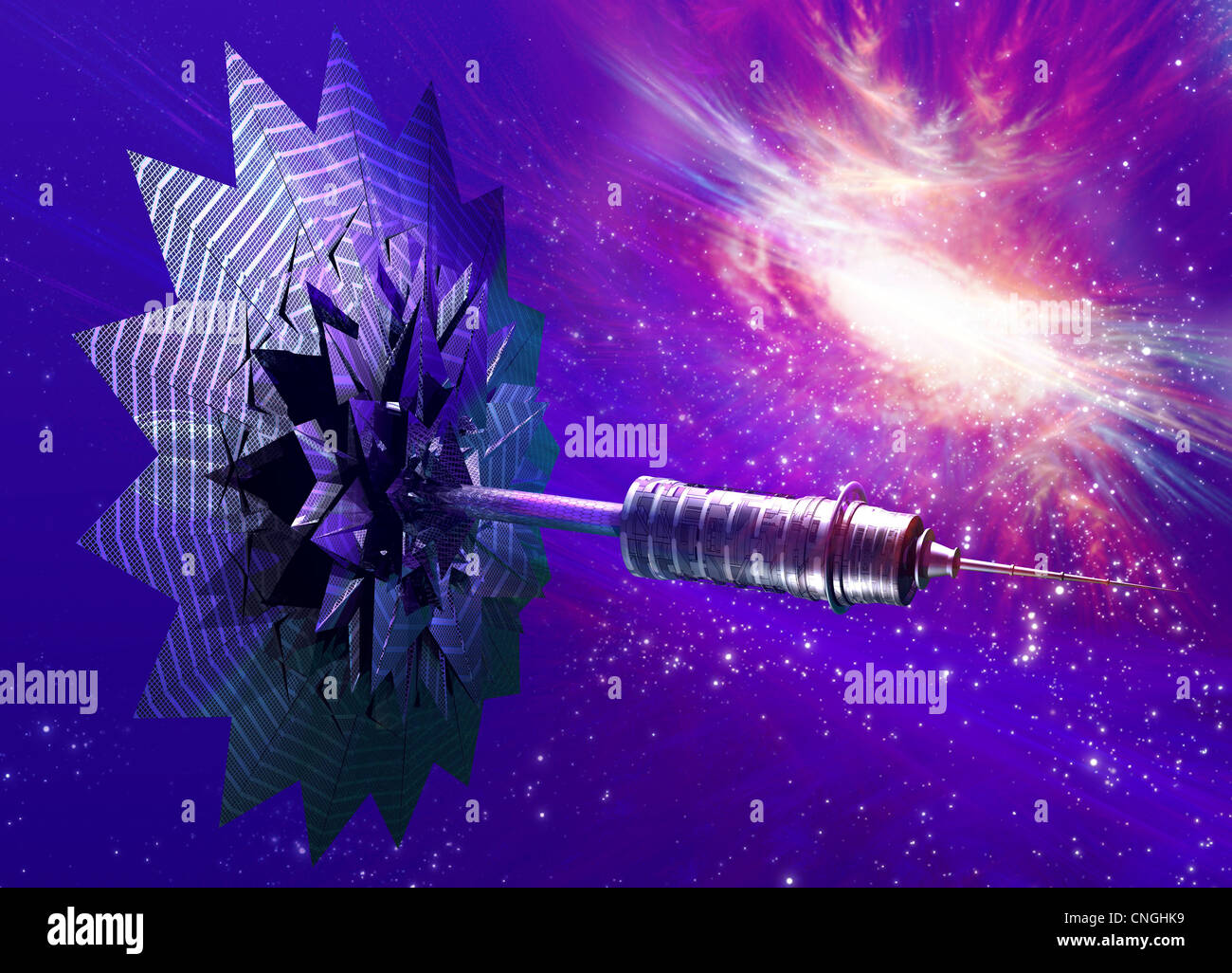 Solar sail spaceship artwork Stock Photo - Alamy