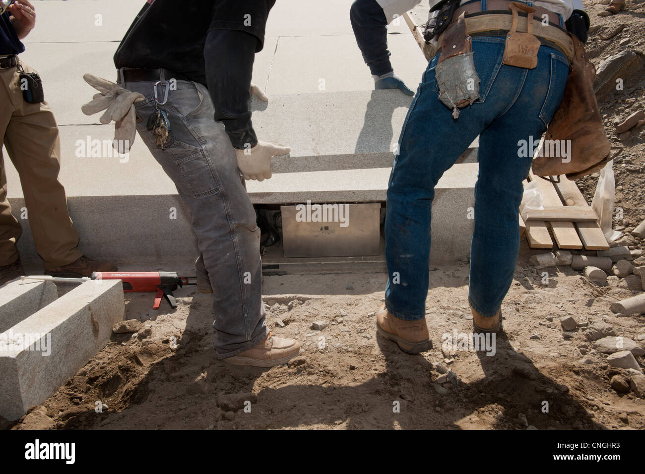 Time capsule construction hi-res stock photography and images - Alamy