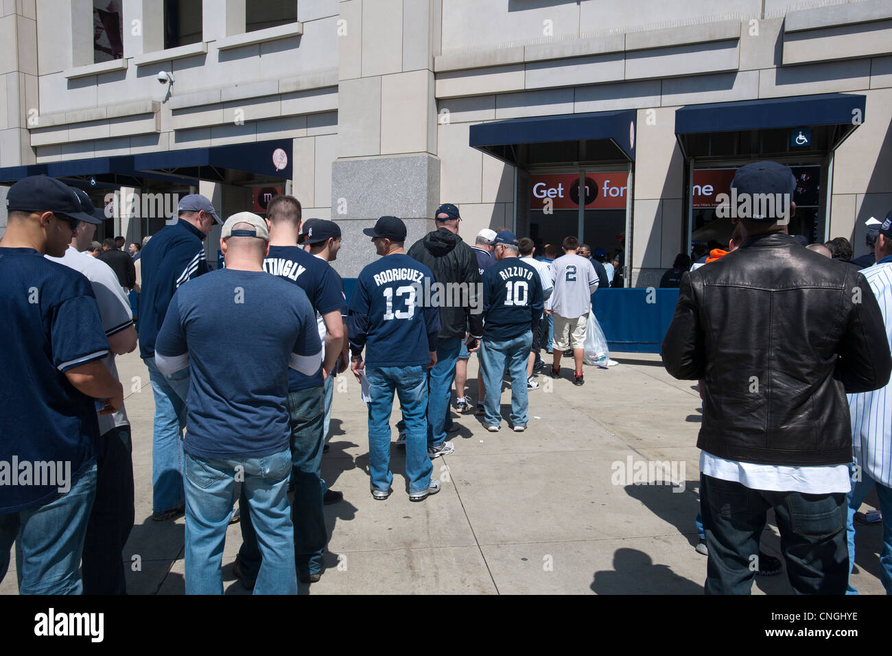 Thousands of fans arrive for the home opener at Yankee Stadium in the ...
