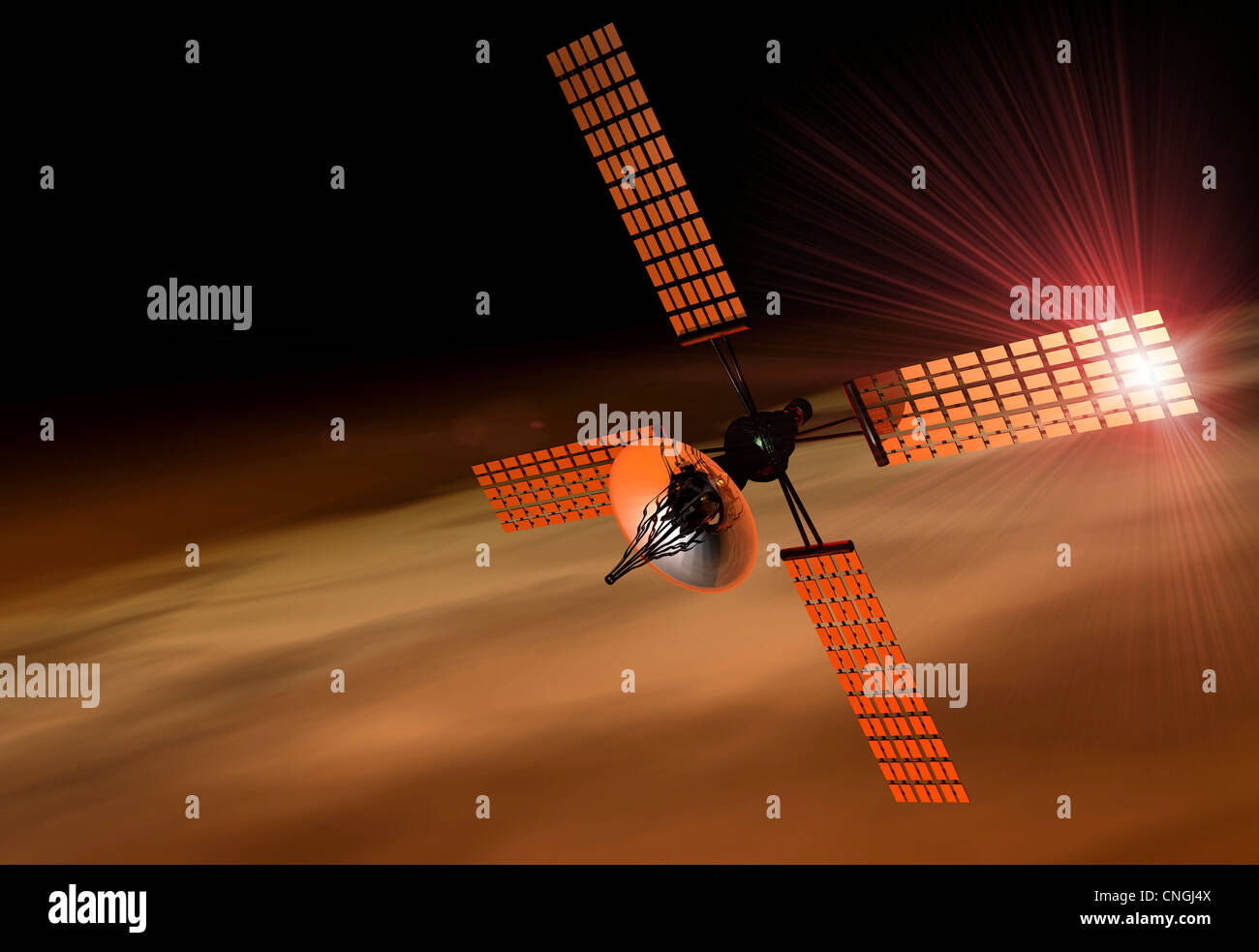 Mars with satellite hi-res stock photography and images - Alamy