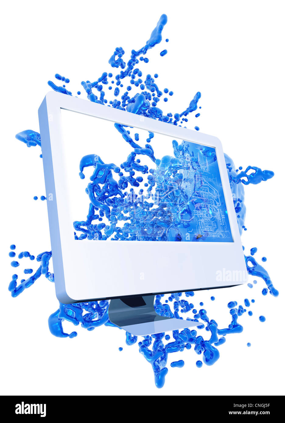 Computer virus spreading artwork Stock Photo - Alamy