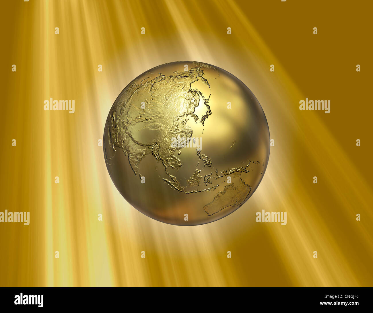 Golden Earth artwork Stock Photo - Alamy