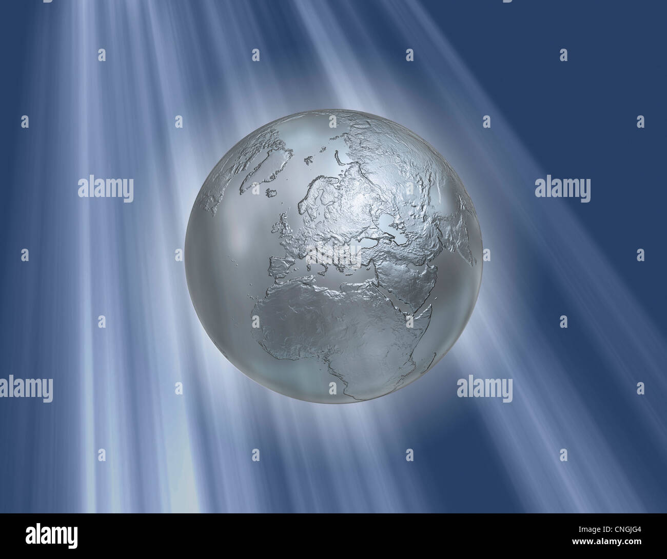 Silver Earth artwork Stock Photo - Alamy
