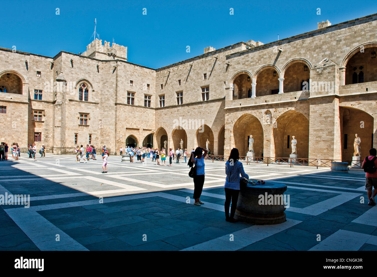 Europe Greece, Dodecanese, Rhodes, the medieval Grand Master palace ...