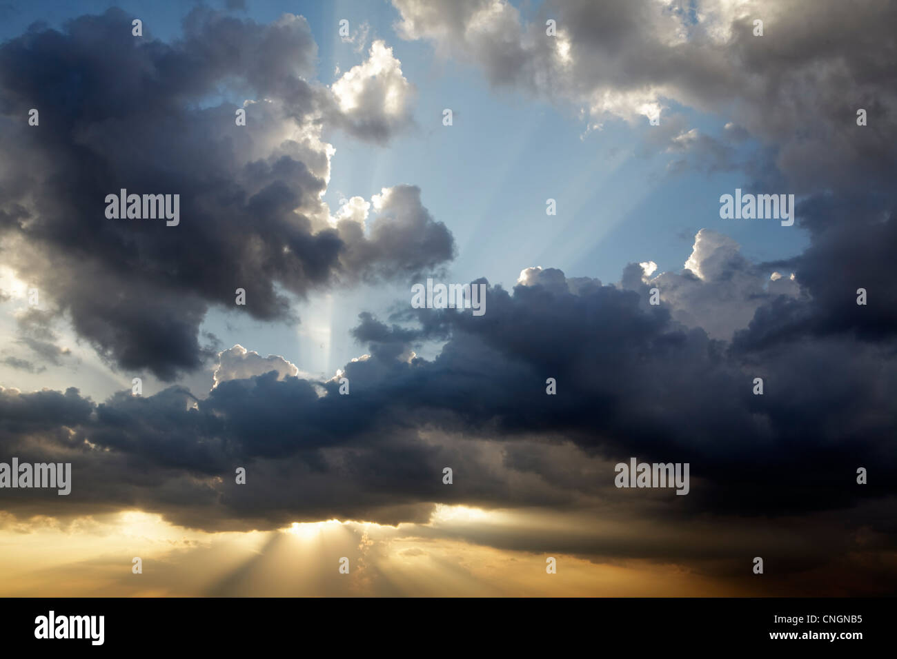 Blue sky clouds sun background vivid colors hi-res stock photography ...