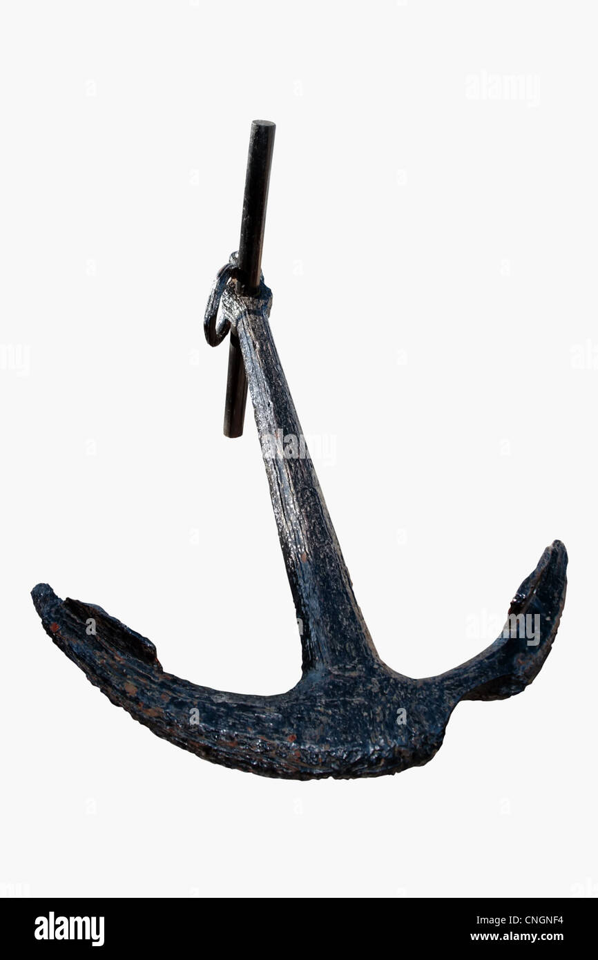 old historic anchor isolated on white with clipping path Stock Photo ...