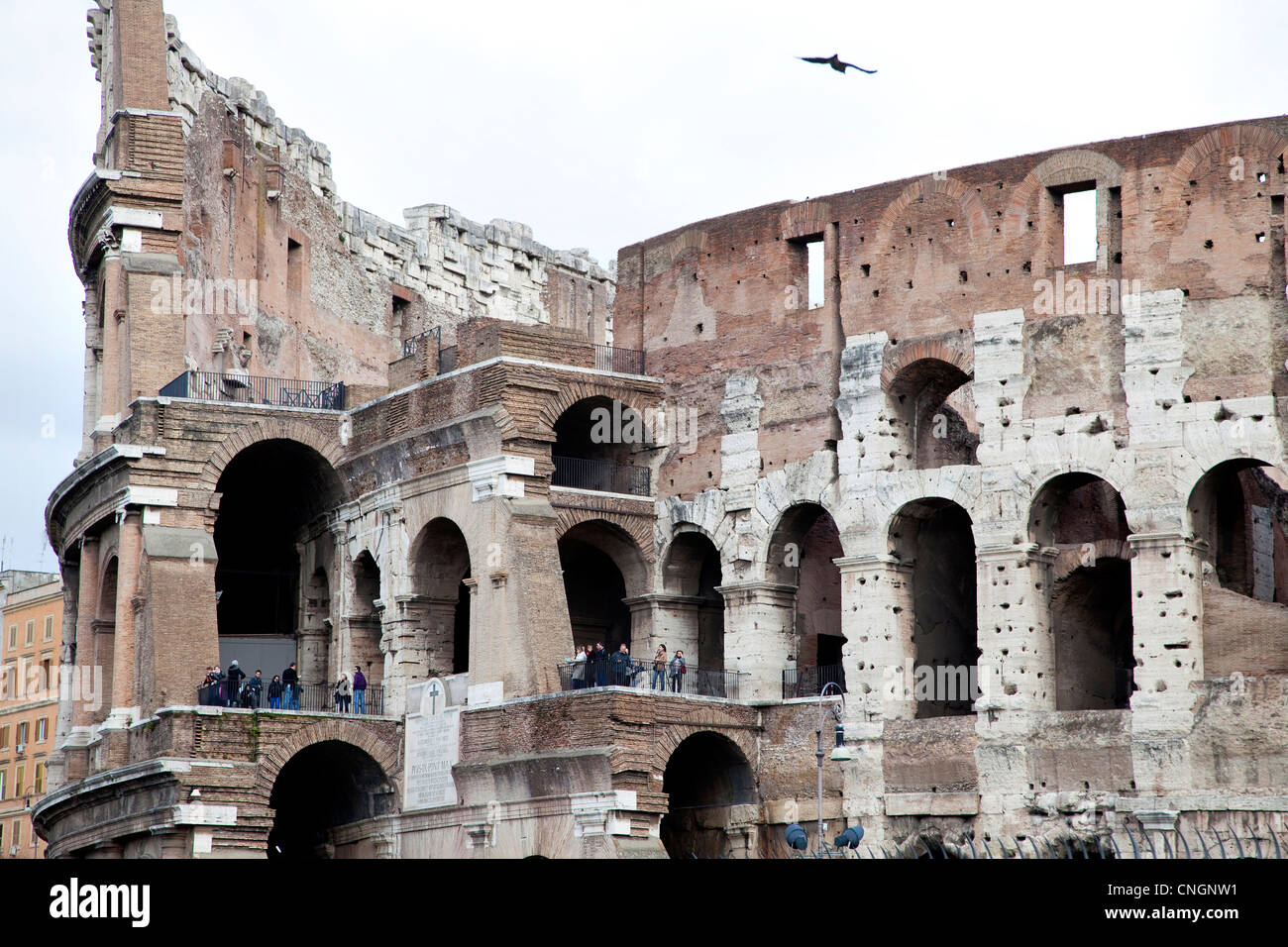 City view of Rome, Italy with old buildings, monuments, art. Roma ...