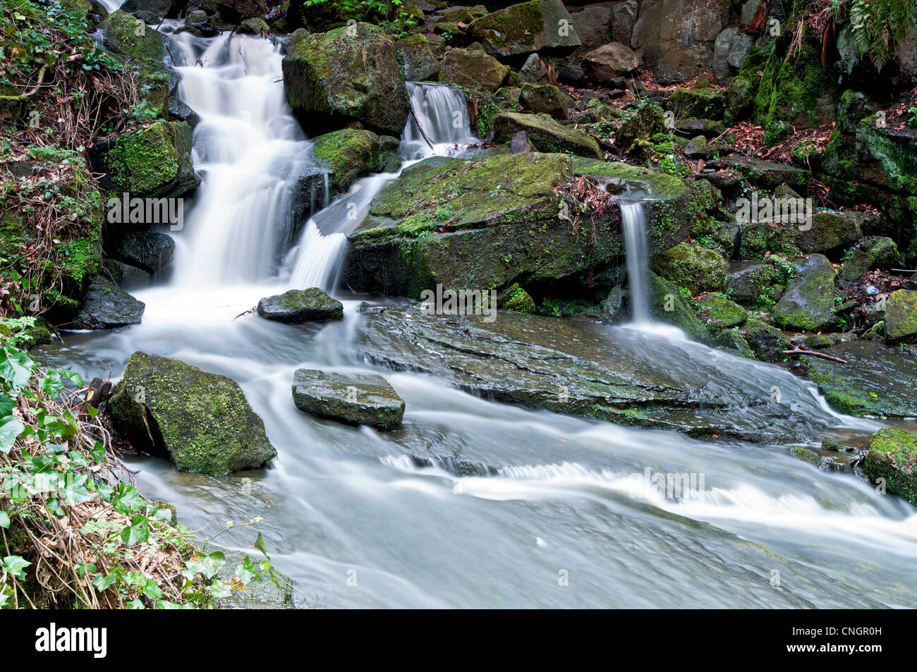 Lumsdale waterfall matlock hi-res stock photography and images - Alamy