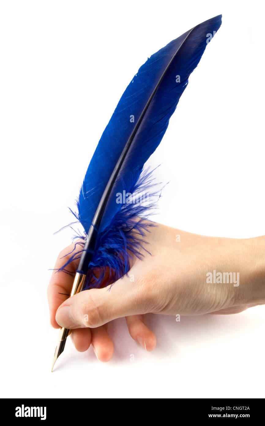 Feather pen quill Cut Out Stock Images & Pictures - Alamy