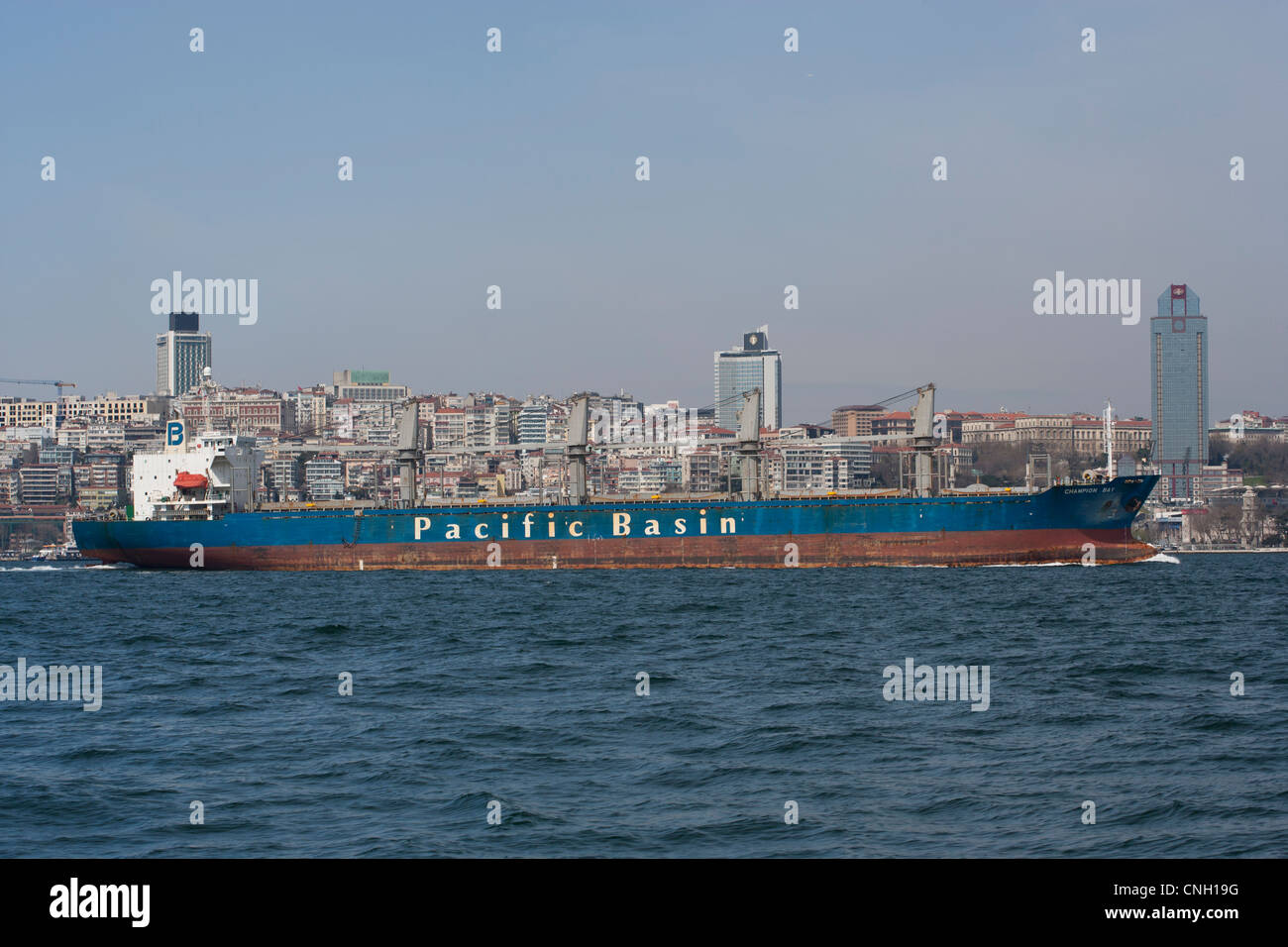 Pacific Basin Dry Bulk ship on the Bosphorus, Istanbul, Turkey Stock ...