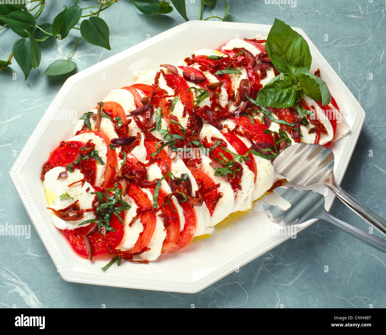 Classic italian caprese salad with tomatoes hi-res stock photography ...