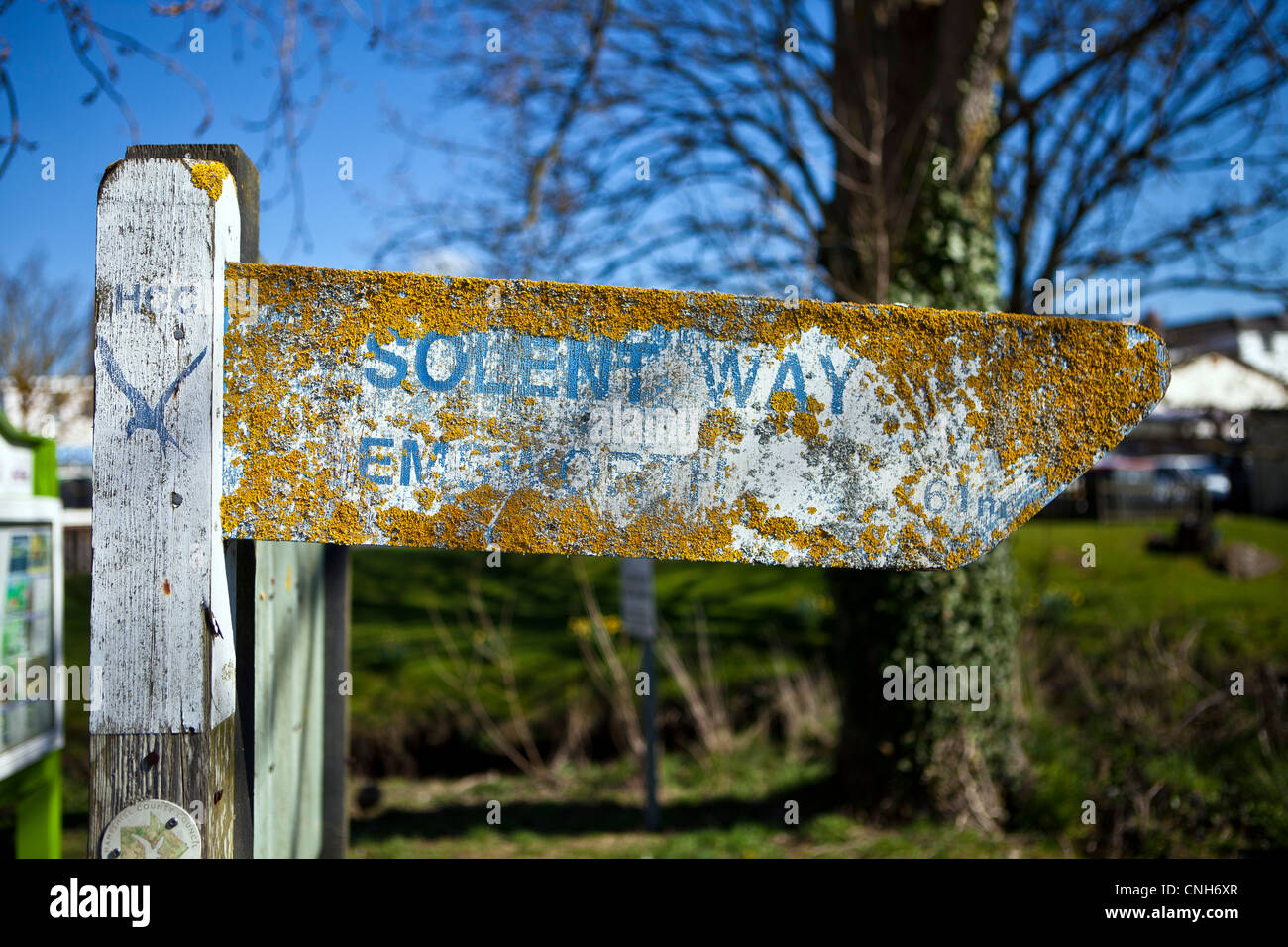Signpost for The Solent Way Stock Photo - Alamy