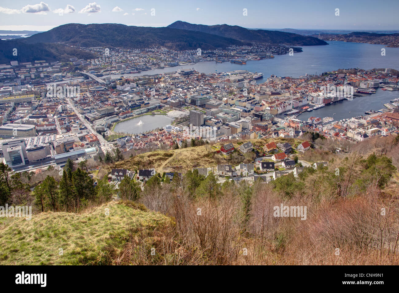 View over bergen hi-res stock photography and images - Alamy