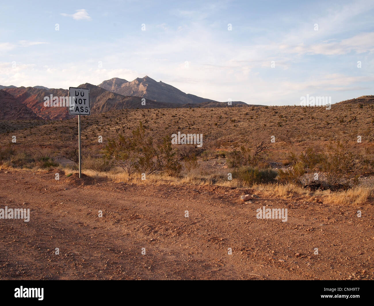 Do Not Pass Sign in the desert Stock Photo - Alamy
