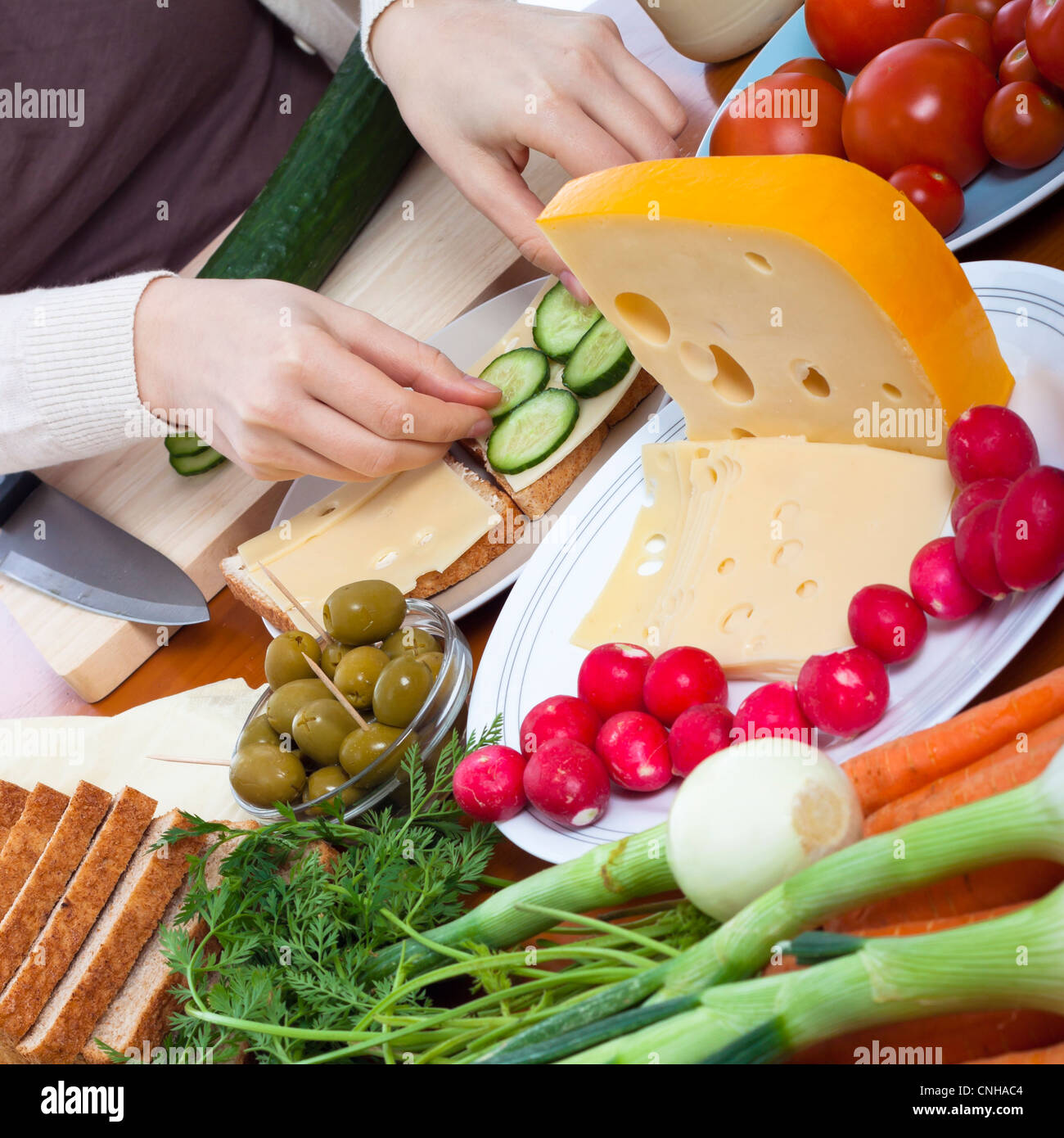 Cucumber slices on sandwich hi-res stock photography and images - Alamy
