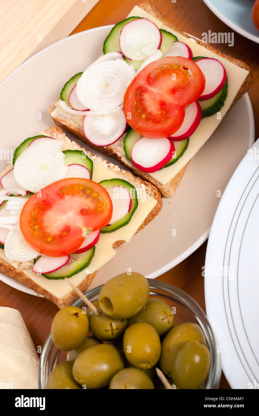 Sandwiches red tomatoes olives hi-res stock photography and images - Alamy