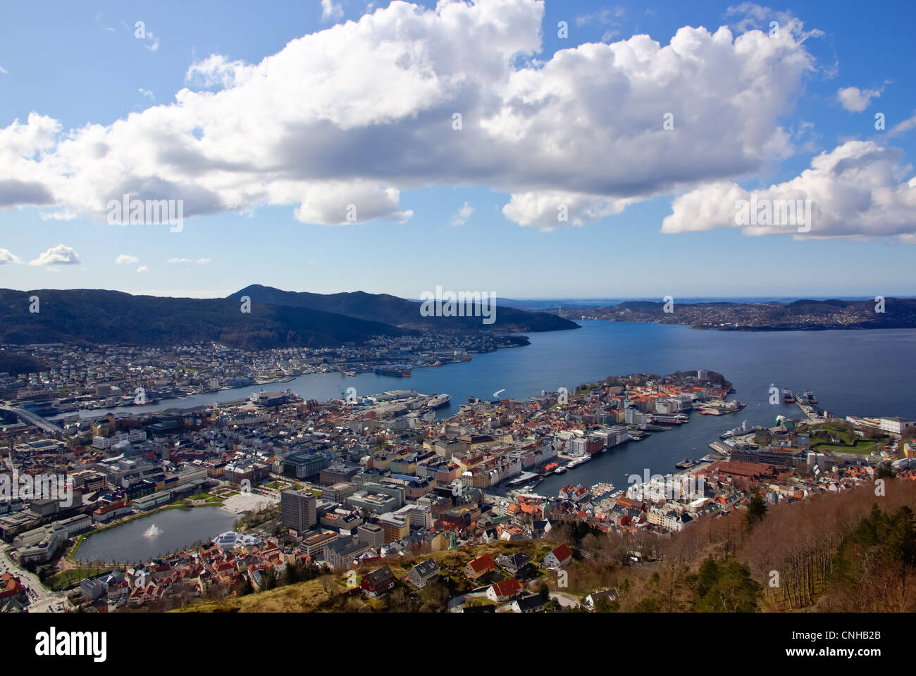 View over bergen hi-res stock photography and images - Alamy