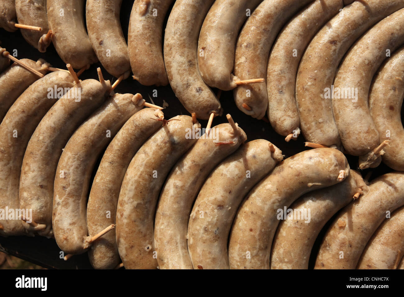 Traditional Czech Shrovetide pork sausages called 'jitrnice' in the ...