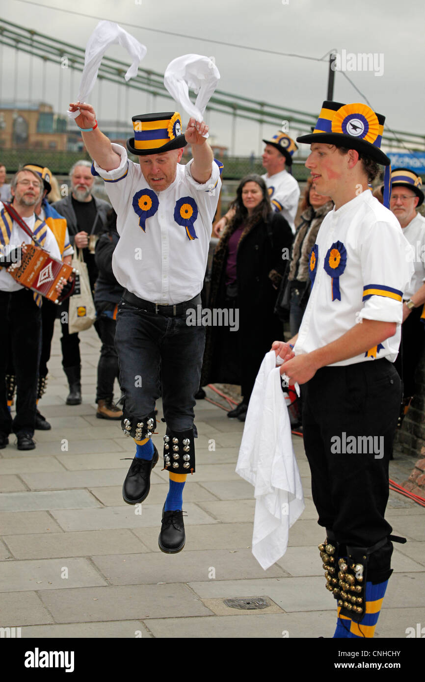 Hammersmith Morris Men dancers, doing traditional Morris Dancing Stock ...