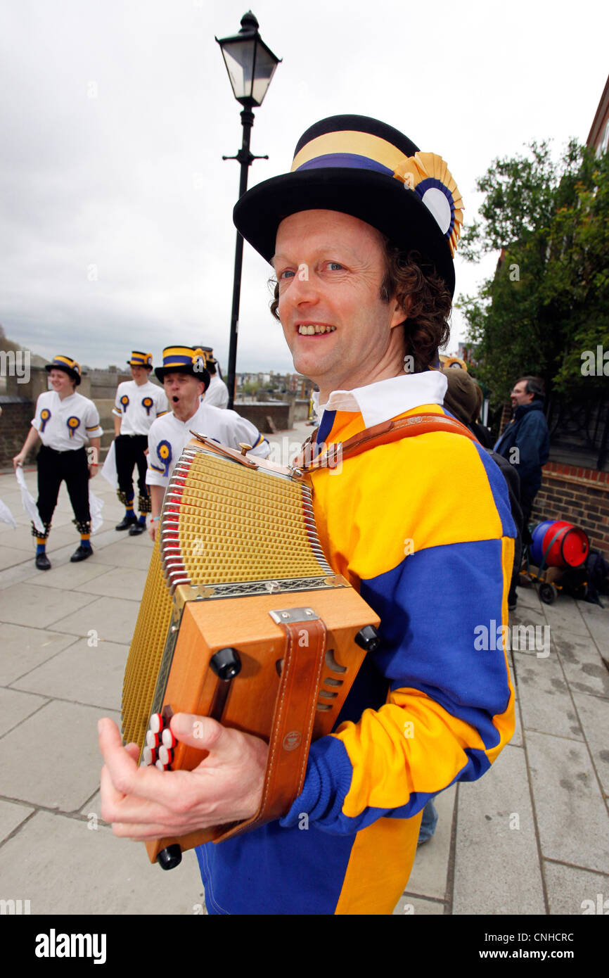 Hammersmith Morris Men dancers, doing traditional Morris Dancing Stock ...