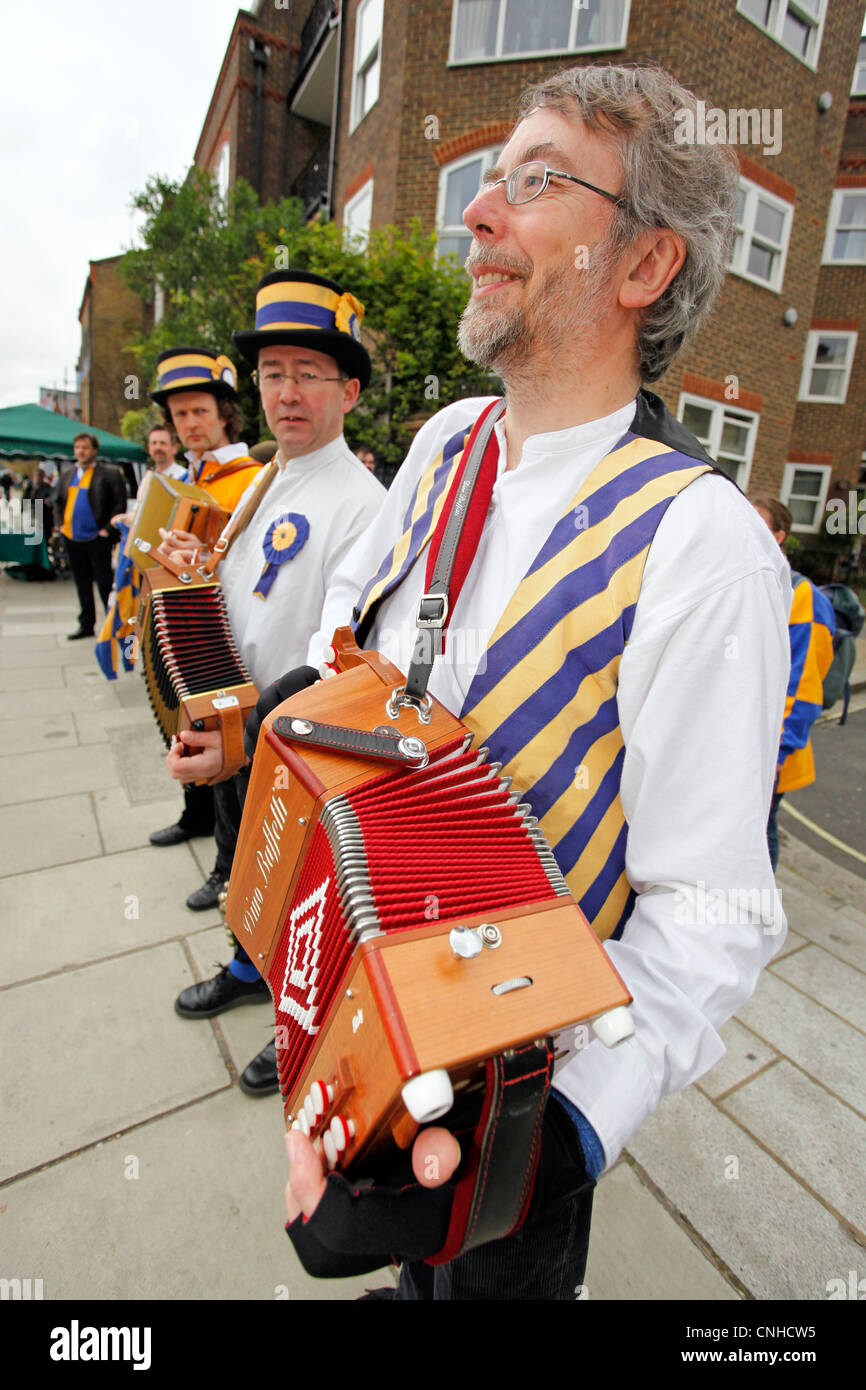 Hammersmith Morris Men dancers, doing traditional Morris Dancing Stock ...