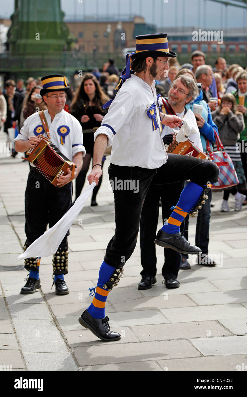 Hammersmith Morris Men dancers, doing traditional Morris Dancing Stock ...