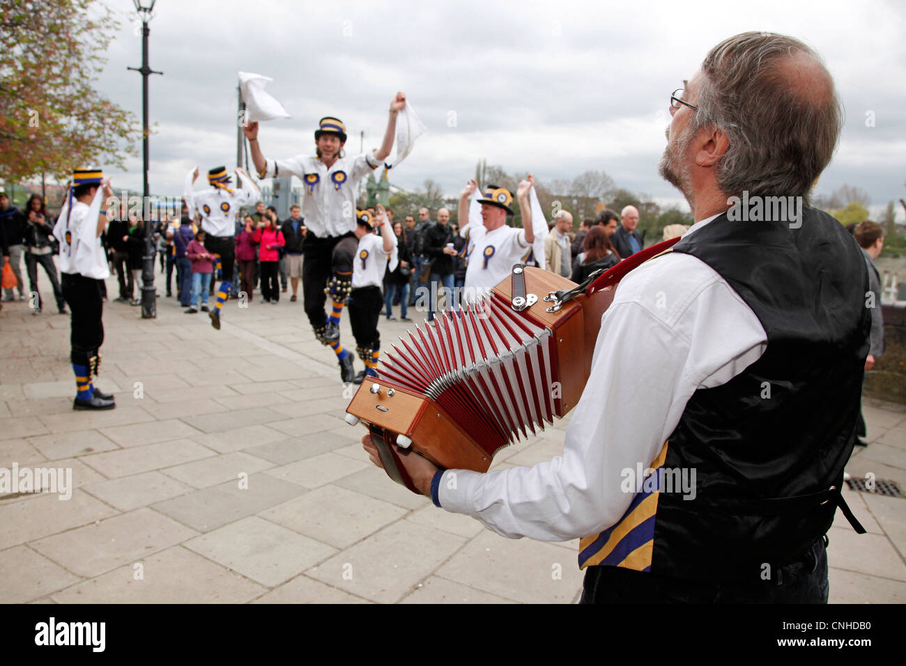 Hammersmith Morris Men dancers, doing traditional Morris Dancing Stock ...