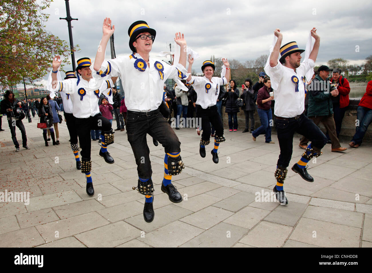 Hammersmith Morris Men dancers, doing traditional Morris Dancing Stock ...