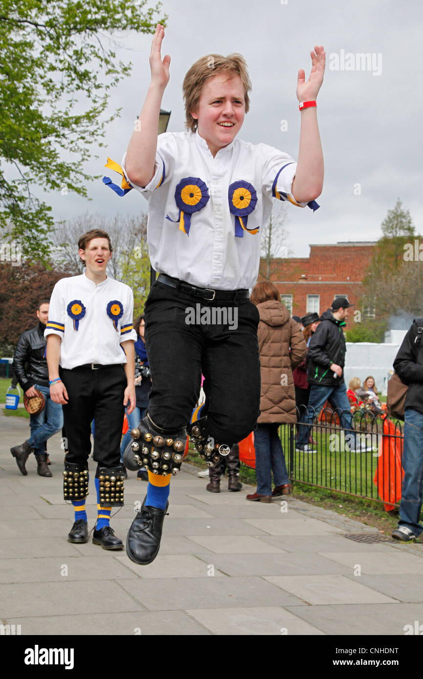 Hammersmith Morris Men dancers, doing traditional Morris Dancing Stock ...