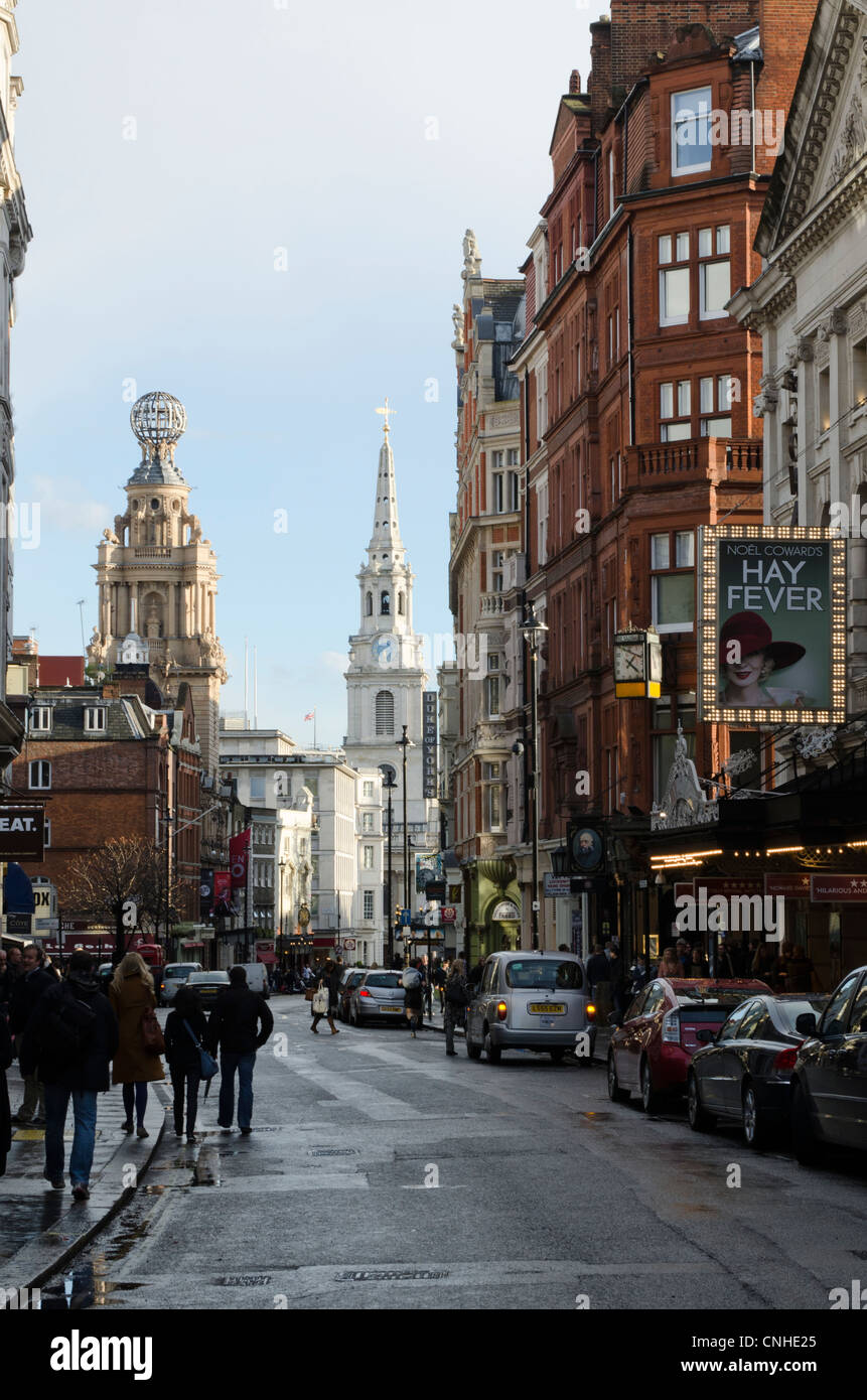 St Martin's Lane London Uk the Coliseum and St Martin In the Fields at ...