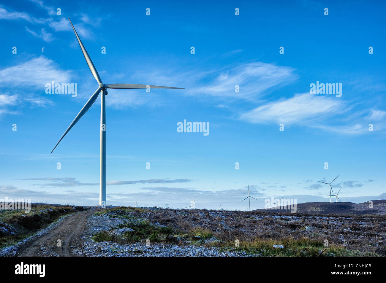 Griffin forest wind farm near aberfeldy hi-res stock photography and ...