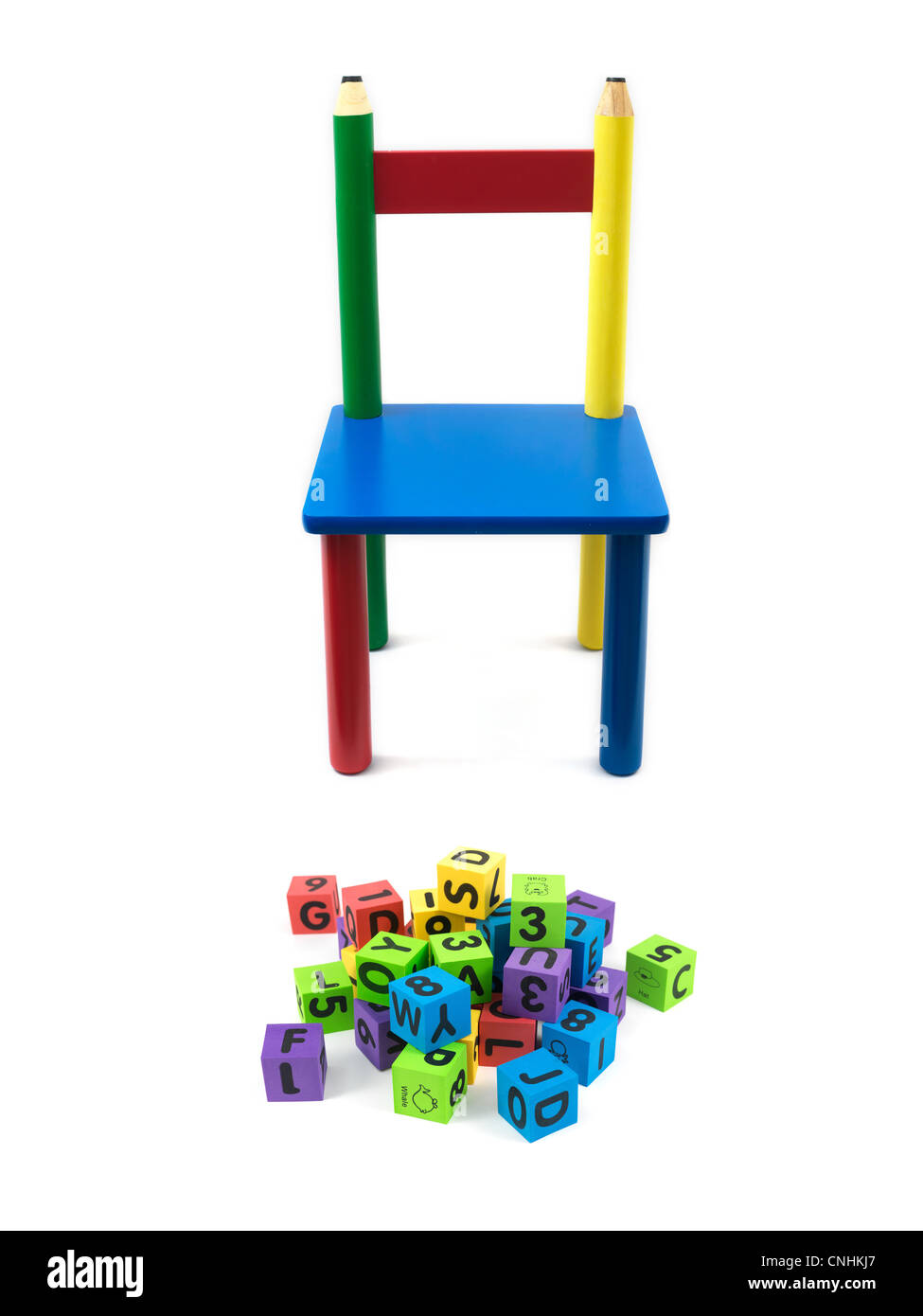 A child play chair isolated against a white background Stock Photo - Alamy