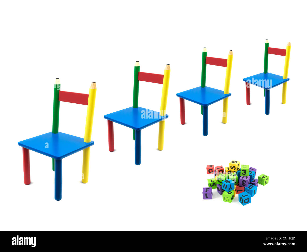 A child play chair isolated against a white background Stock Photo - Alamy