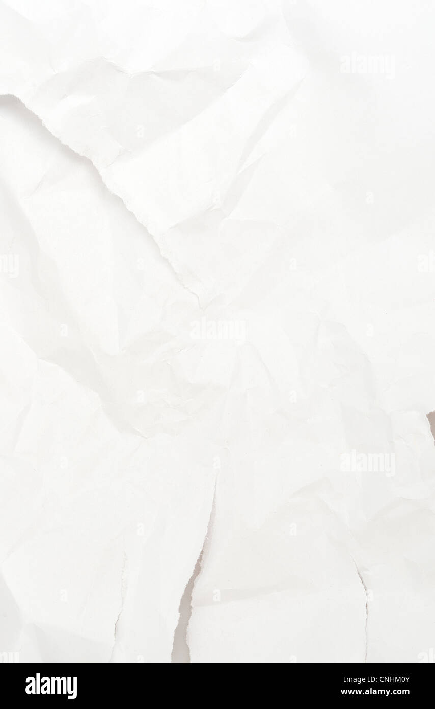 Wrinkled Partially Torn White Paper Texture Stock Photo - Alamy