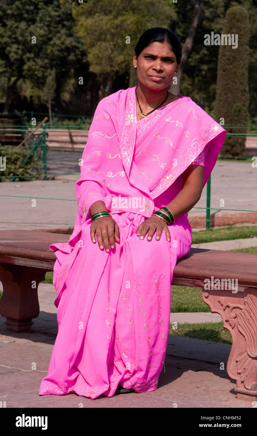 Agra, India. Indian Woman from Maharashtra State Visiting the Taj Mahal ...