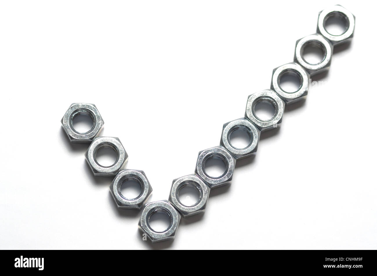 Bolt made of check mark Stock Photo - Alamy