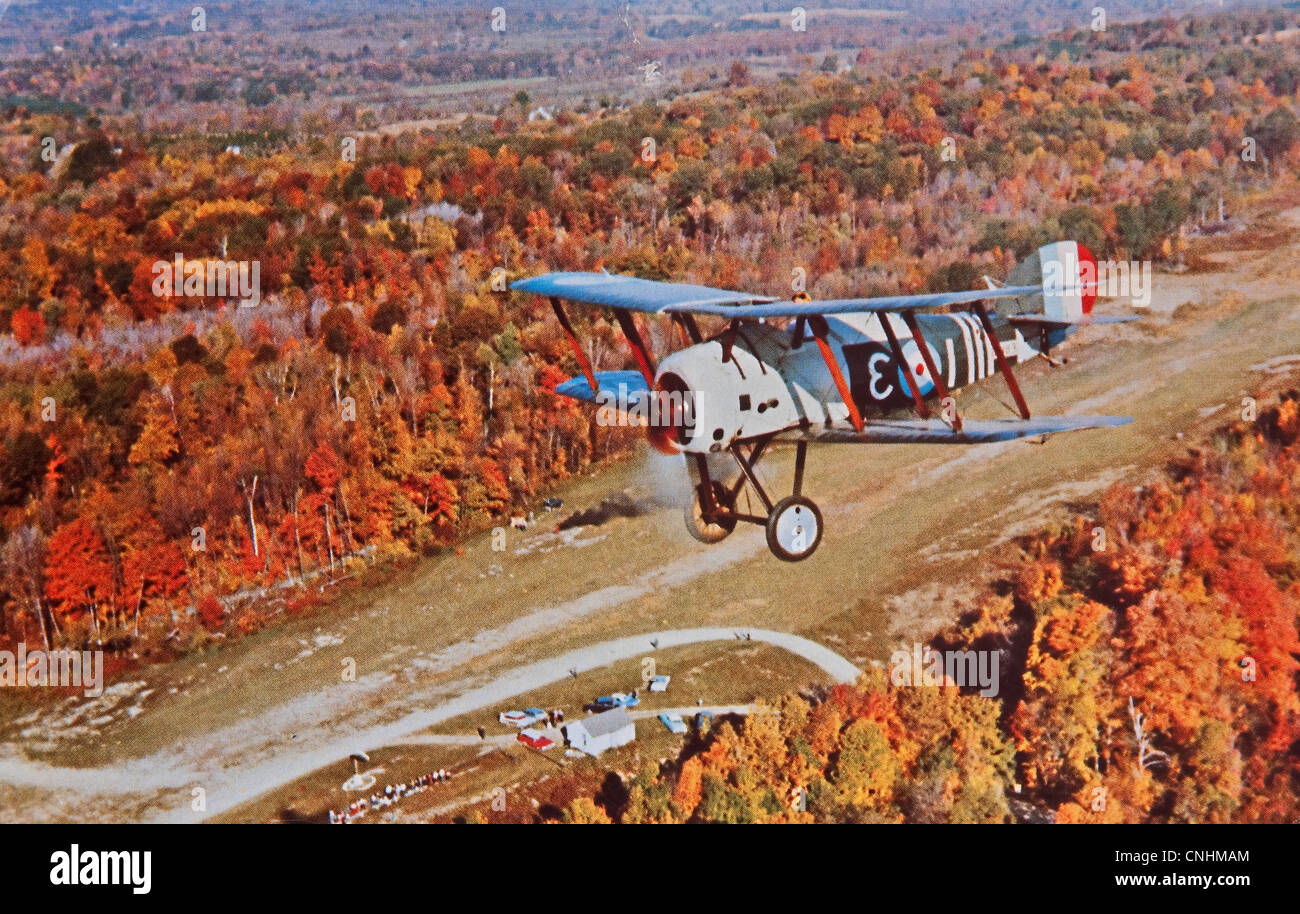 USA - CIRCA 1900 - This aged vintage postcard is a single engine ...