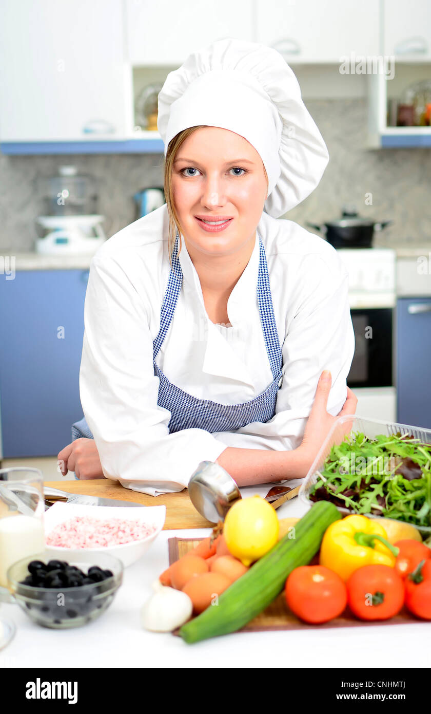 happy cook in the kitchen Stock Photo - Alamy