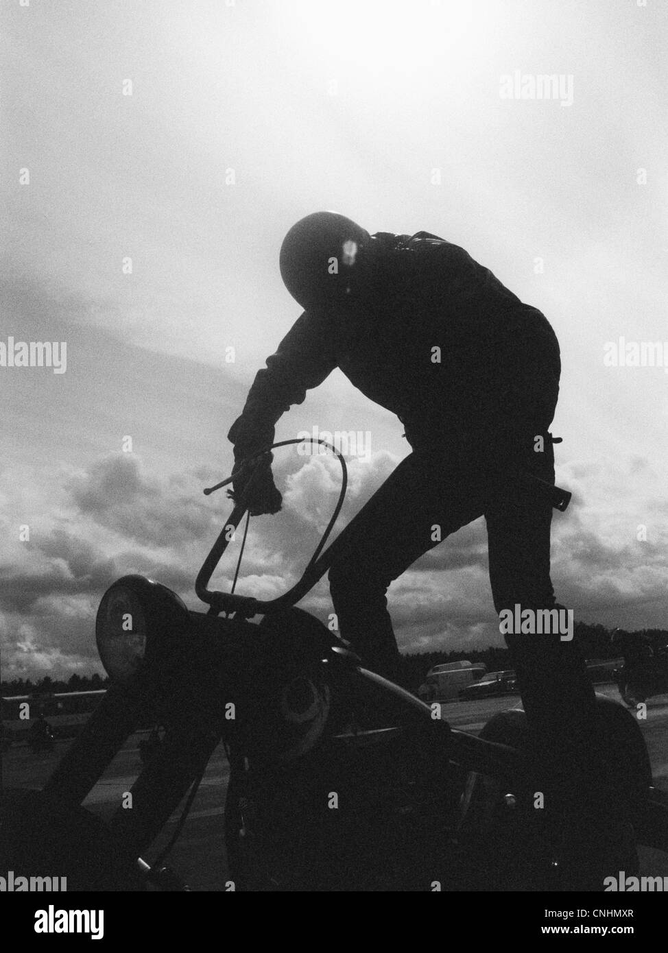 Adventure motorcycle Black and White Stock Photos & Images - Alamy
