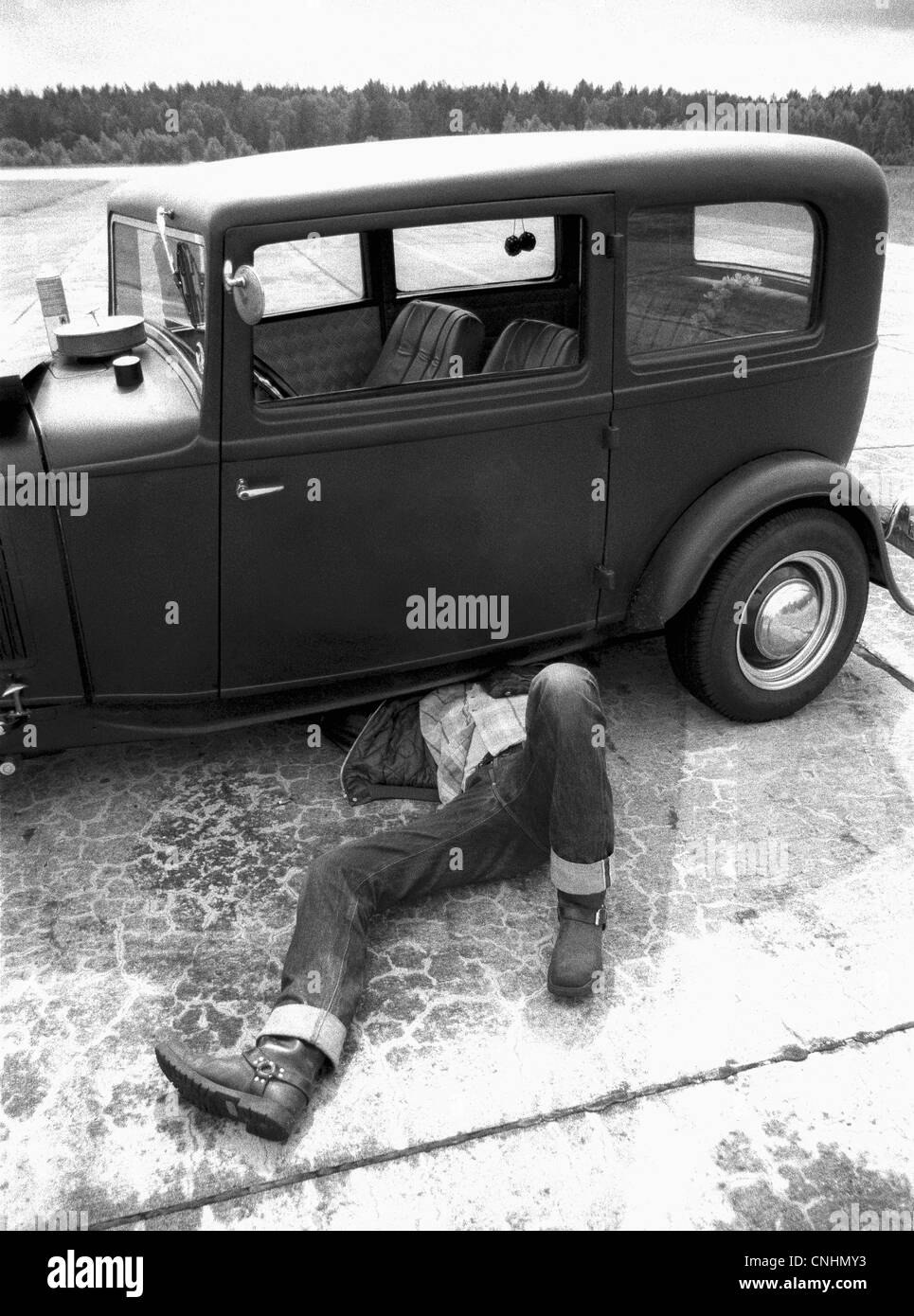 Old man on his back Black and White Stock Photos & Images - Alamy