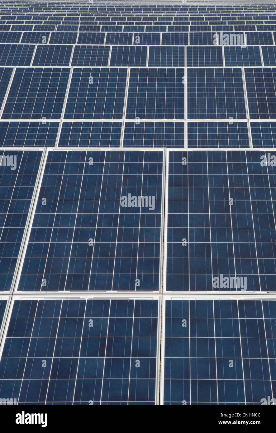 Detail of rows of solar panels Stock Photo - Alamy
