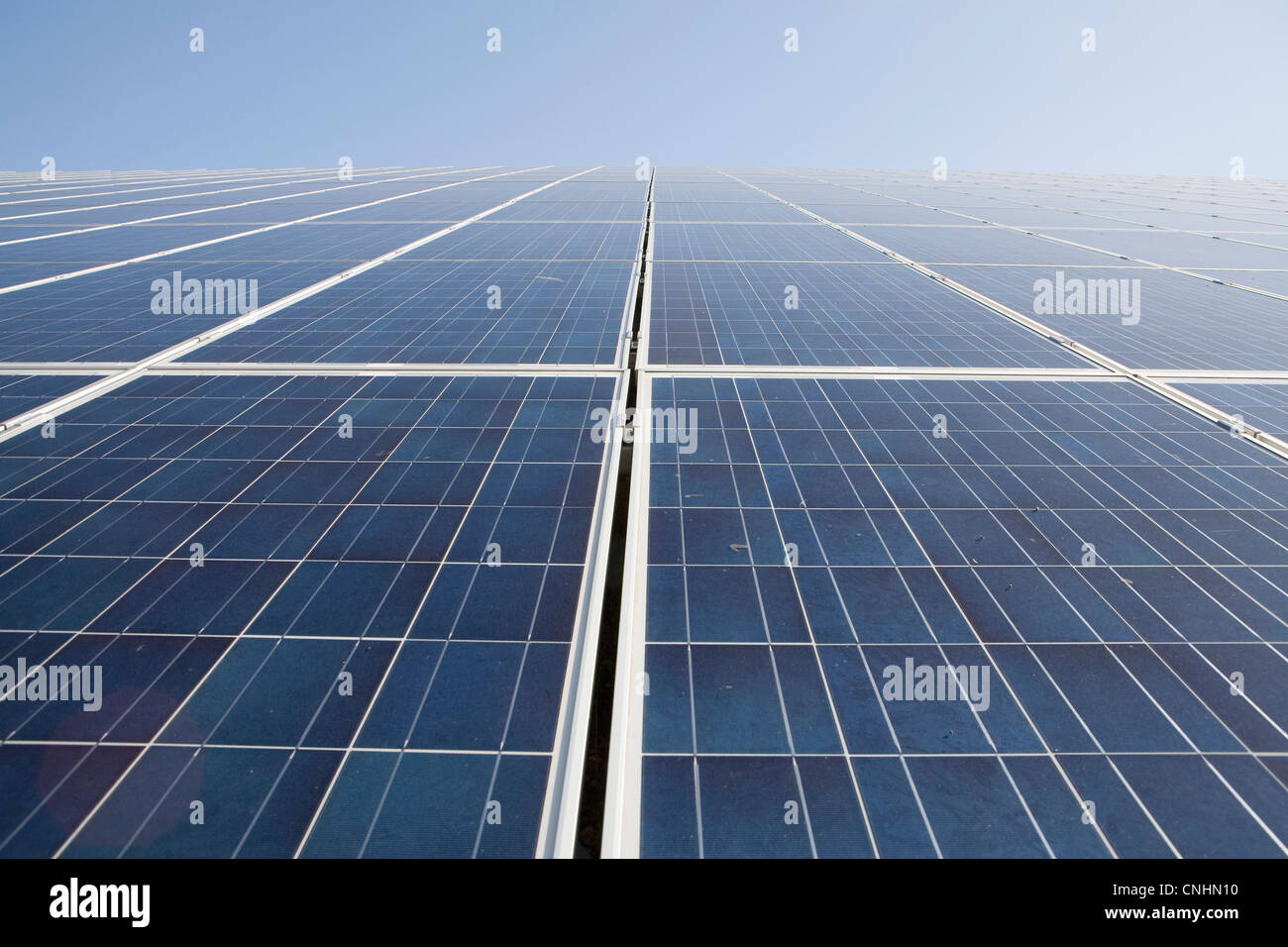 Detail of rows of solar panels Stock Photo - Alamy
